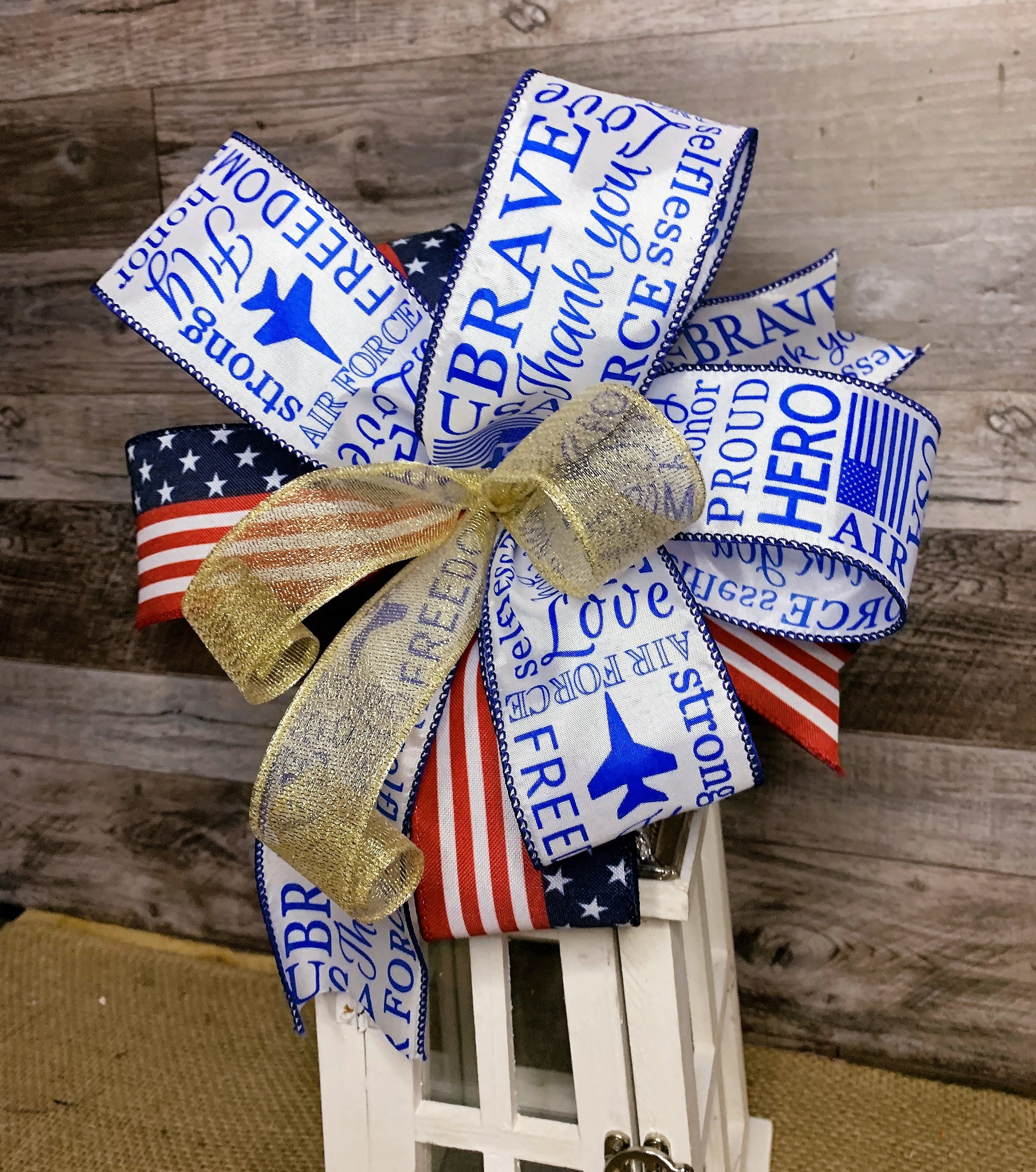 Air Force Military Bow for Wreath Door Hanger Stairs - Etsy