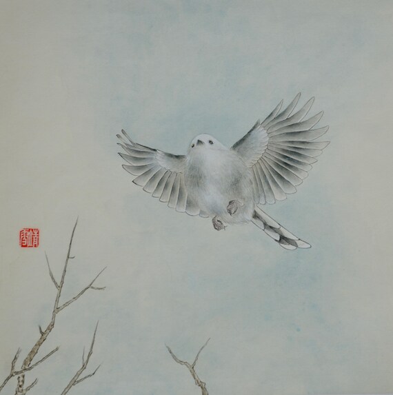 Traditional Chinese Painting Spirit of Life winter Bird - Etsy Australia