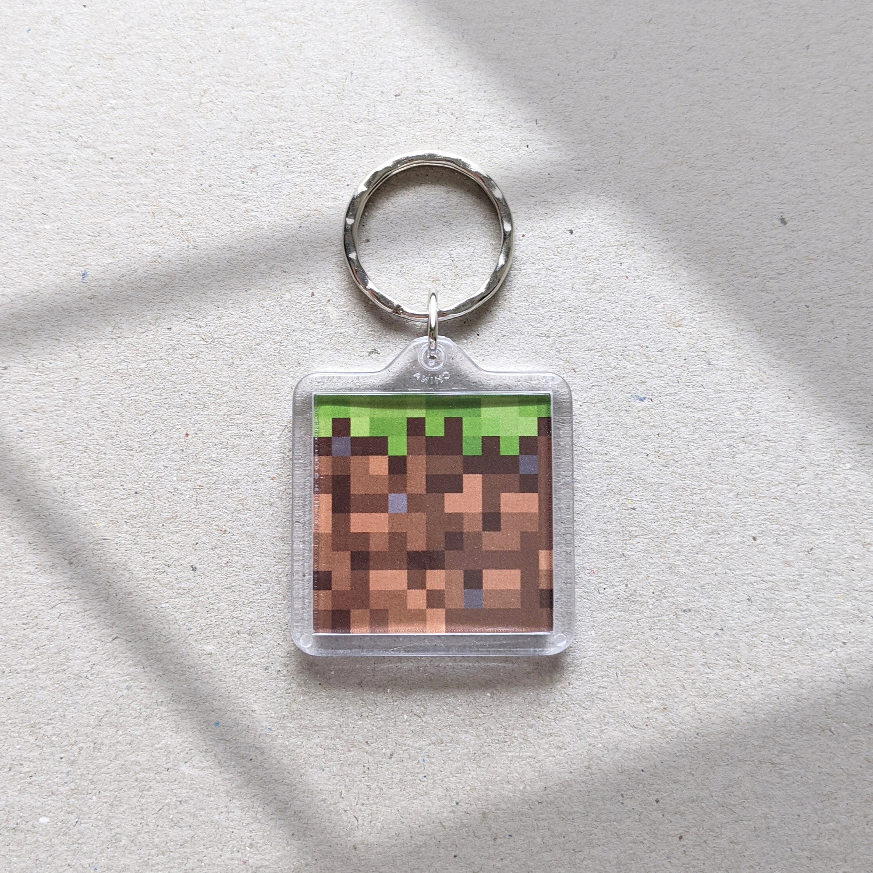 Minecraft Soil Block Clear Plastic Key Ring - Etsy