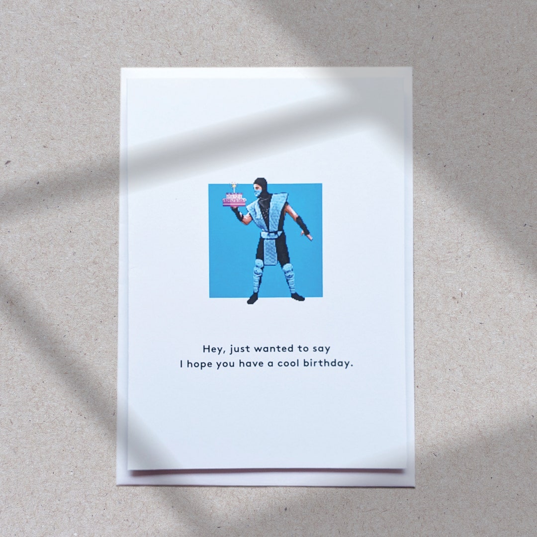 Mortal Kombat Sub-zero Happy Birthday Greeting Card - Etsy Australia