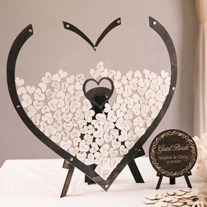 Personalized Wooden Guest Book Frame Choose Your Count-shape: Heart ...