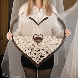 Personalized Wooden Guest Book Frame Choose Your Count-shape: Heart ...