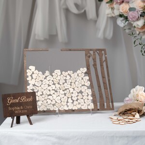 Personalized Wooden Guest Book Frame Choose Your Count-shape: Heart ...