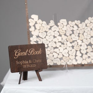 Personalized Wooden Guest Book Frame Choose Your Count-shape: Heart ...