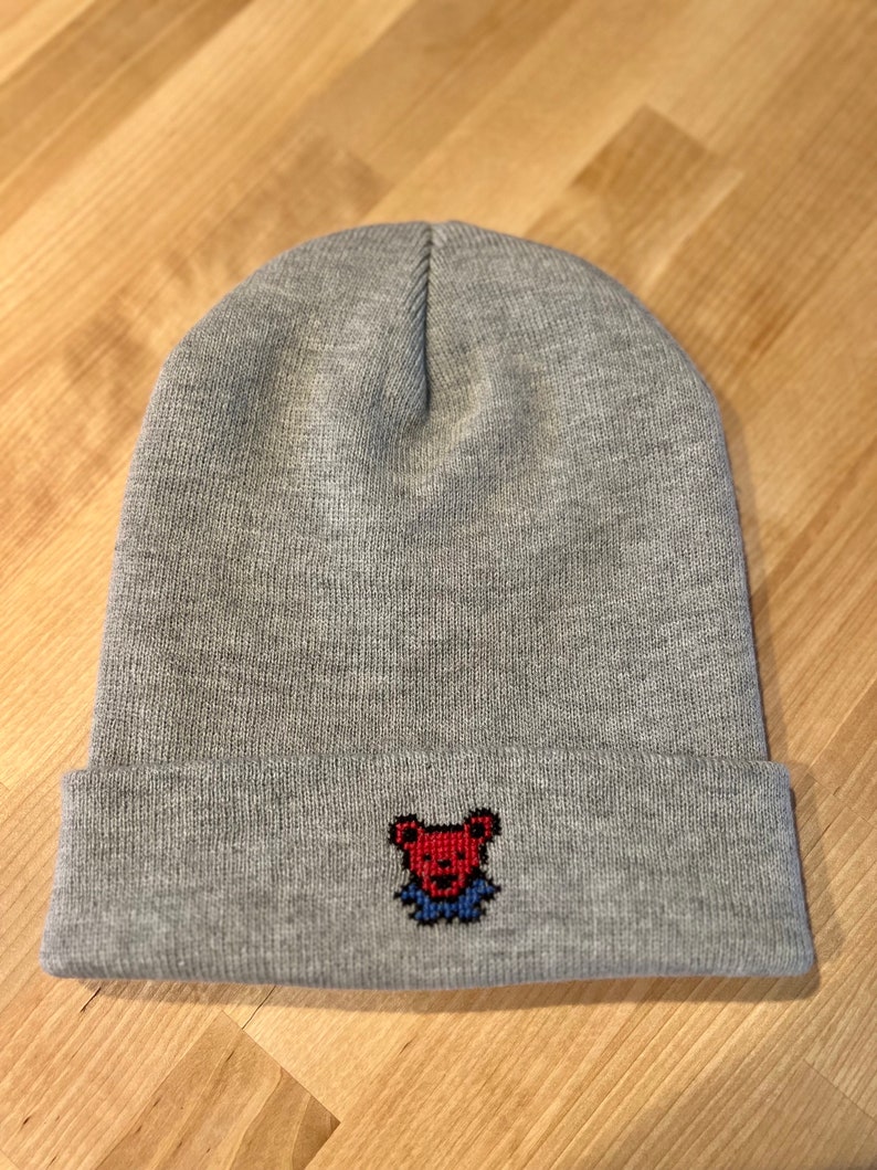 Adult: Custom Grateful Dead Bear Head Beanie Hat - Etsy