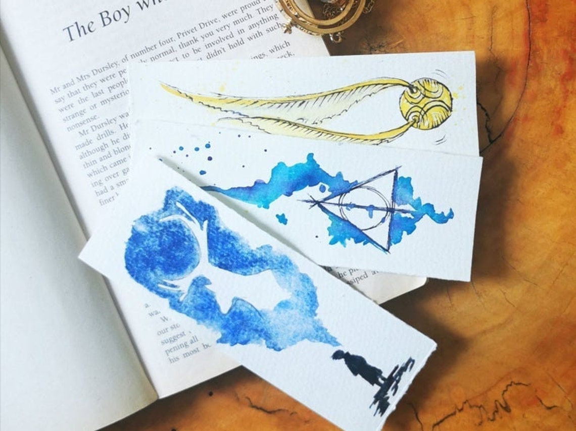 Watercolour Harry Potter Bookmarks - Etsy