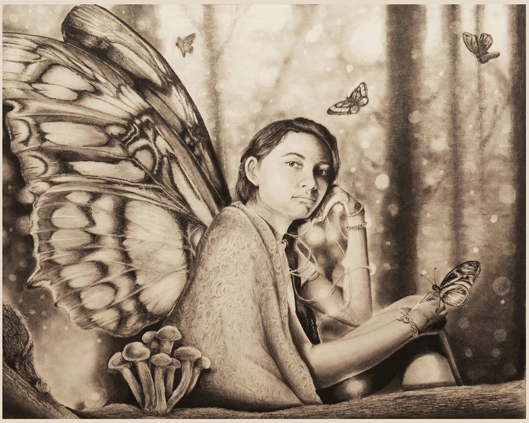 Alanna print of a Graphite Drawing - Etsy