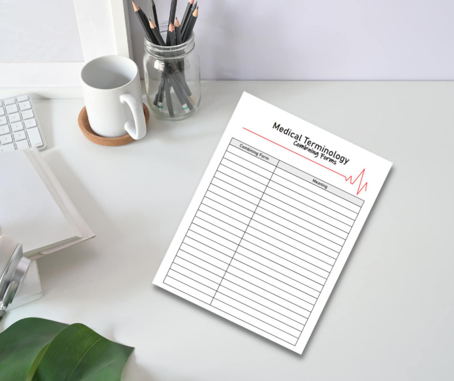 Medical Terminology Combining Forms Blank Printable Study Guide - Etsy