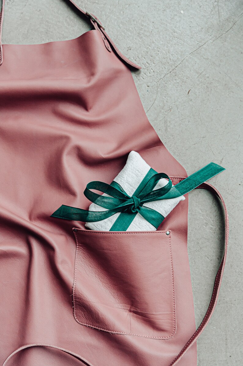 Pink Leather Apron for Women | Premium Quality Luxury Leather Kitchen ...