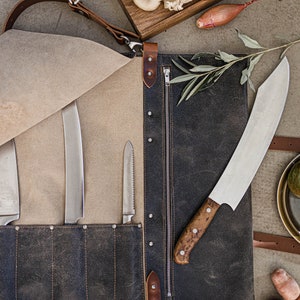 12 Sloth Extra Large Leather Knife Roll Bag Vintage Look Leather ...