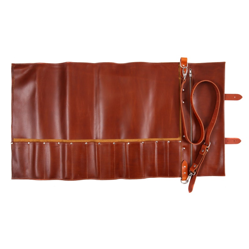 12 Sloth Extra Large Leather Knife Roll Bag Brown Cow - Etsy