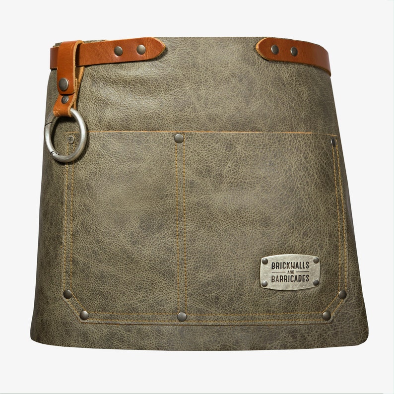 Leather Bistro Apron Waist Apron Stain-free Half Apron Waiter Apron for ...