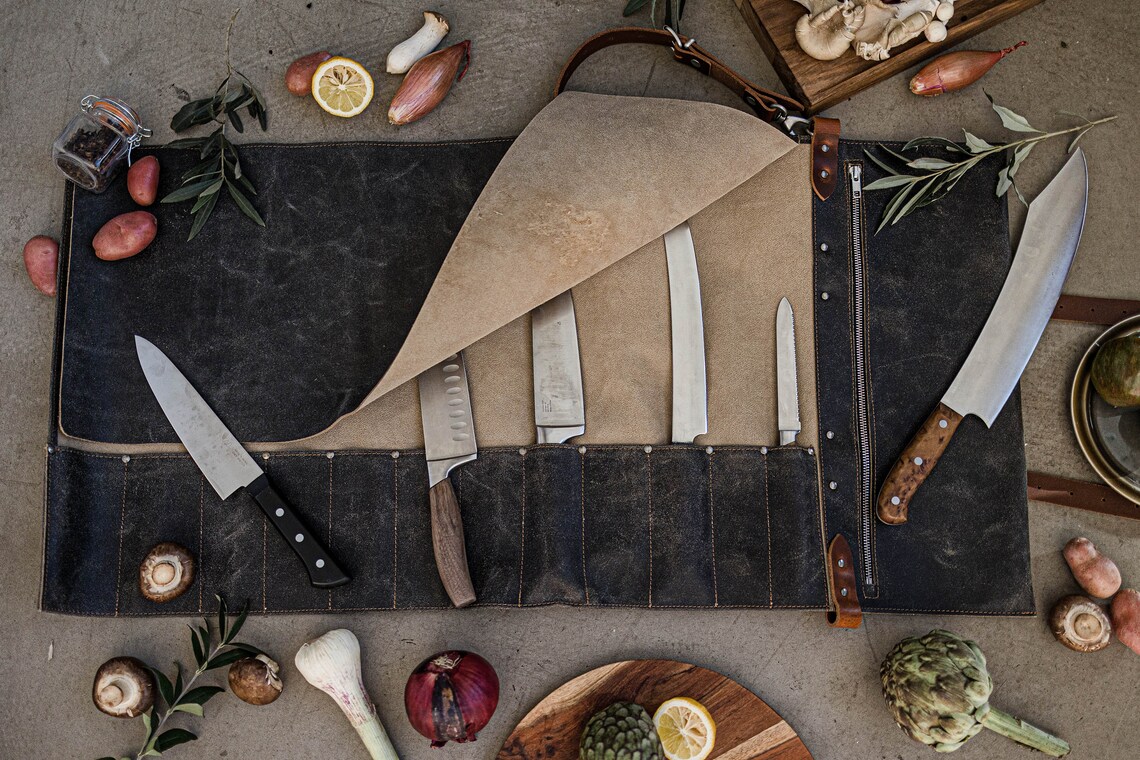 12 Sloth Extra Large Leather Knife Roll Bag Vintage Look - Etsy