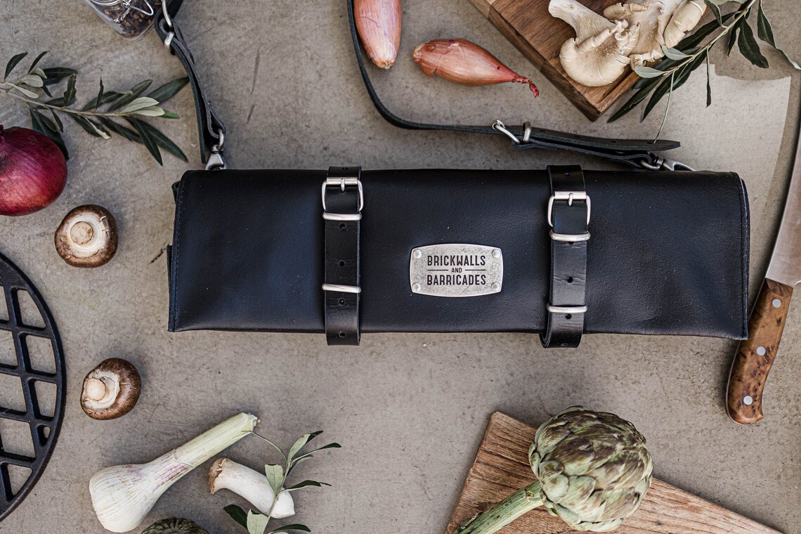 12 Sloth Extra Large Leather Knife Roll Bag Black Cow - Etsy