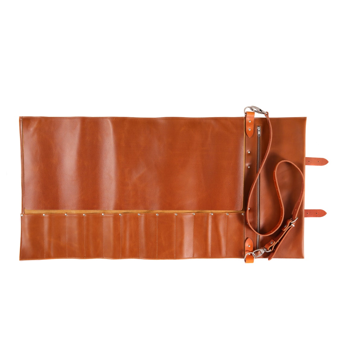 Premium Quality 12 Sloth Leather Knife Roll Bag Cow Leather Kniferoll ...