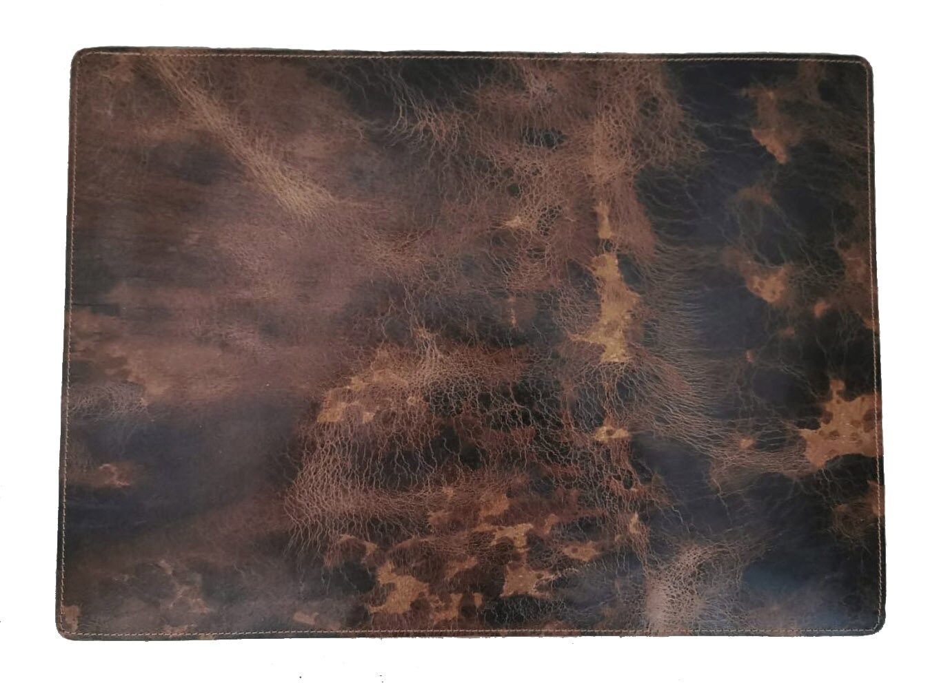 2 Pcs Luxury Leather Placemats Set Square Brown | Thick & Heavy ...