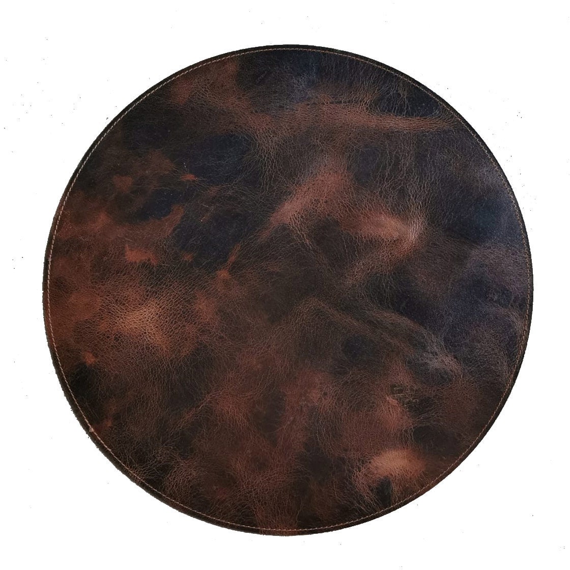 2 Pcs Luxury Leather Placemats Set Round | Thick and Heavy | Luxury ...