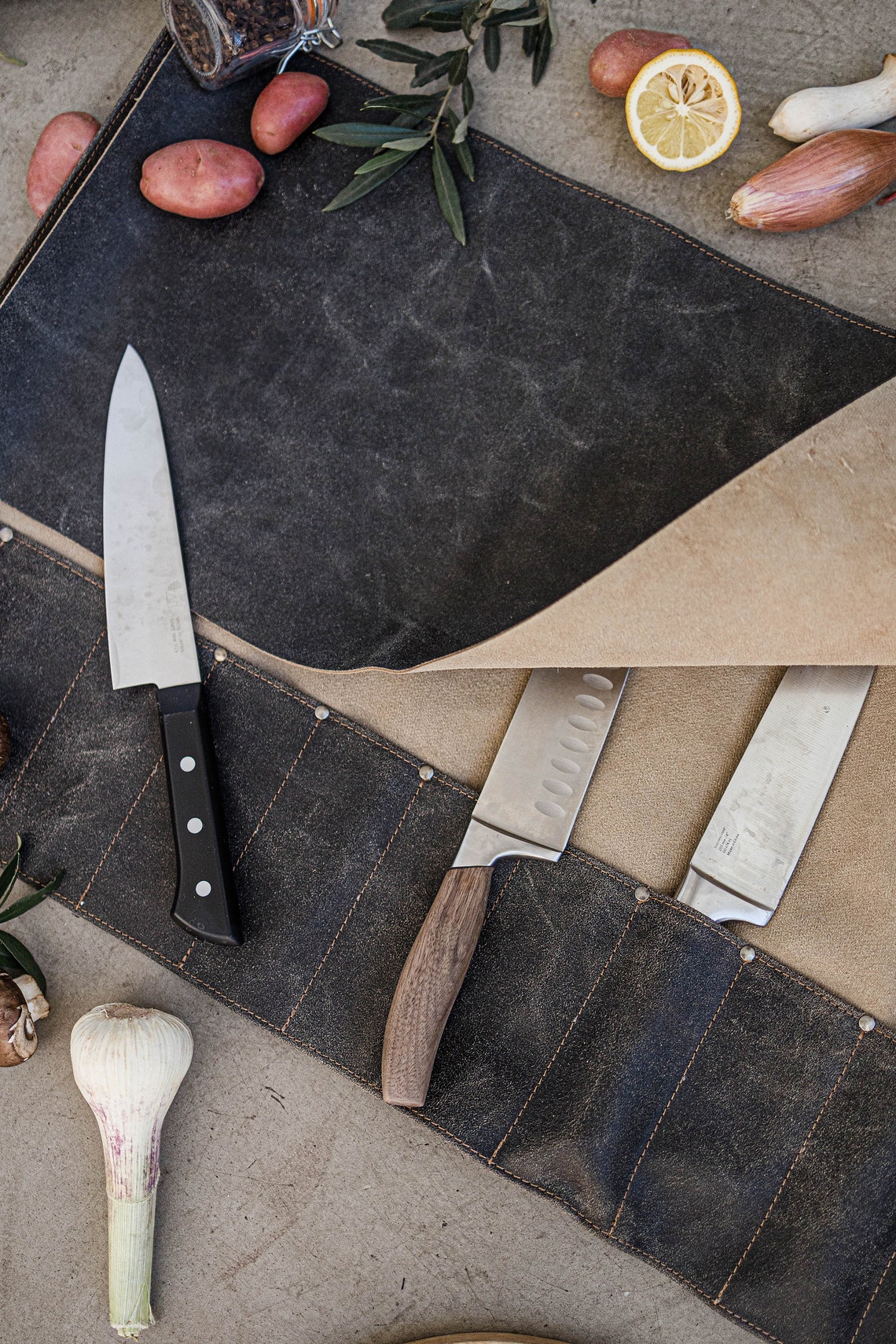 12 Sloth Extra Large Leather Knife Roll Bag Vintage Look - Etsy