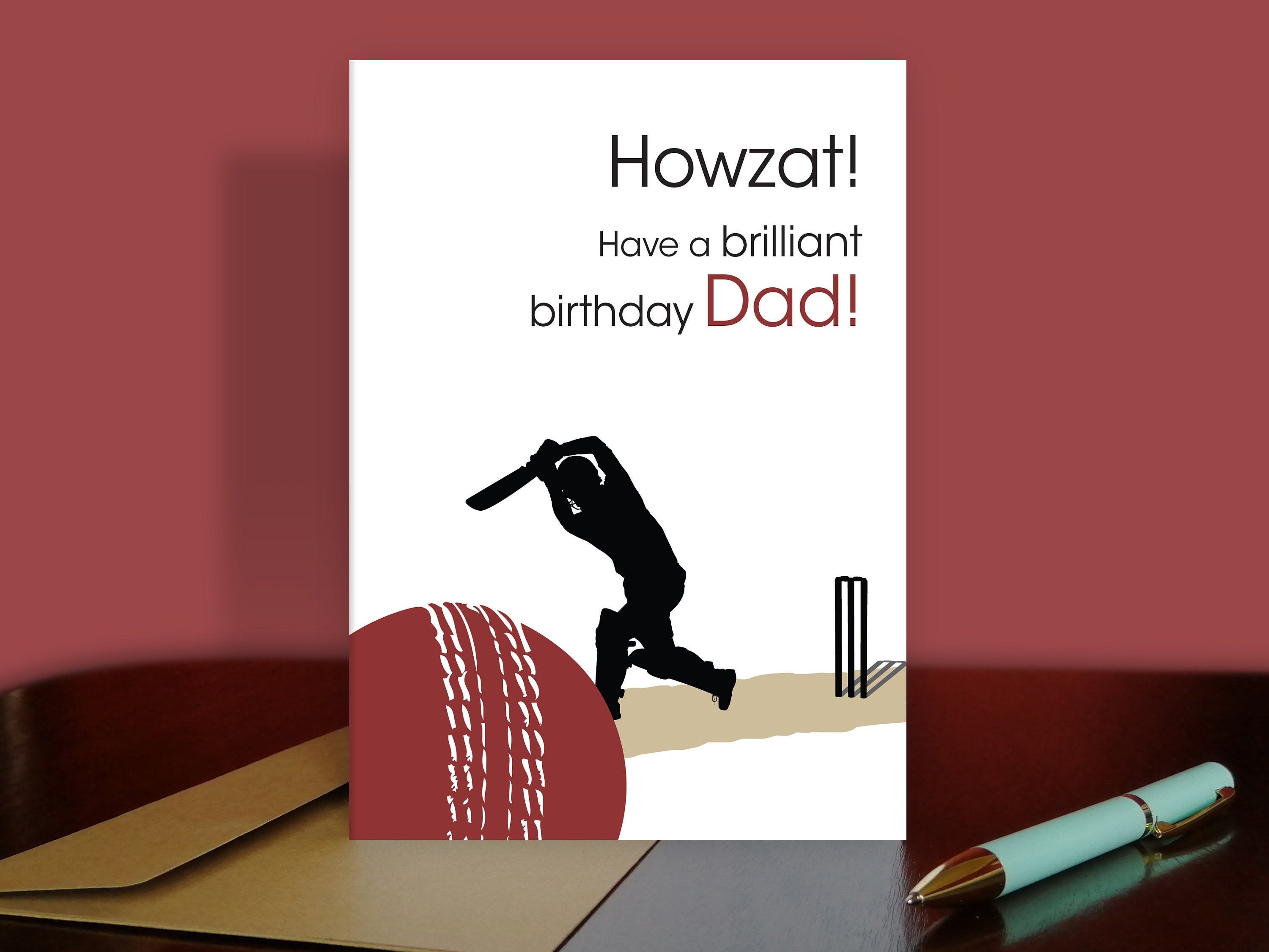 Cricket Birthday Card For Him Dad Son Variations Etsy Uk