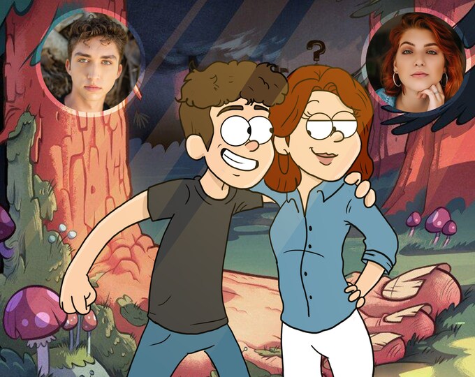 Gravity Falls Style Gravity Falls Portrait Portrait in - Etsy