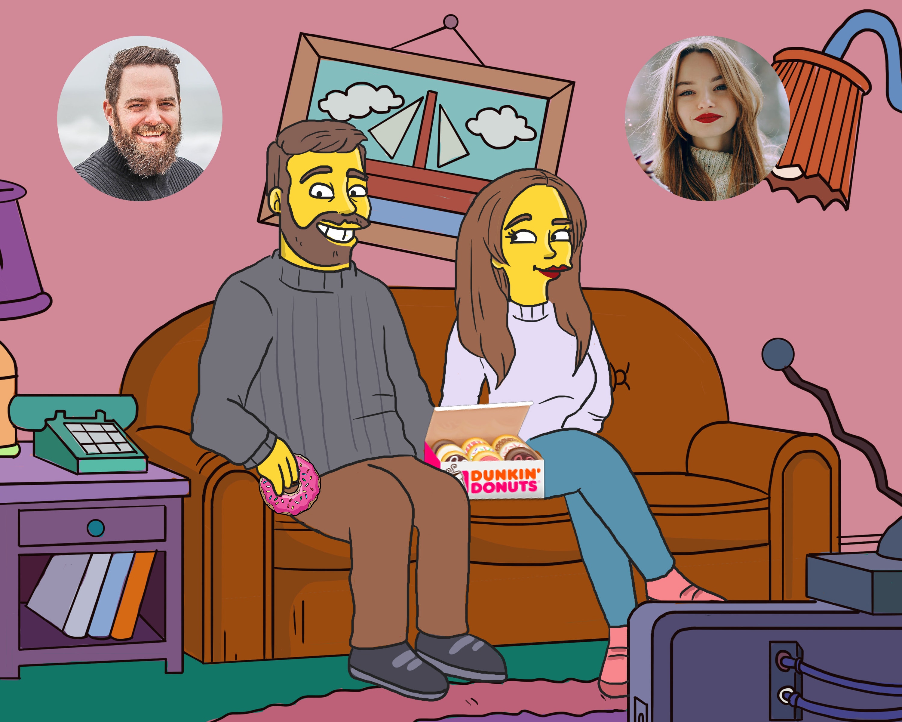 Simpsons Family Couch