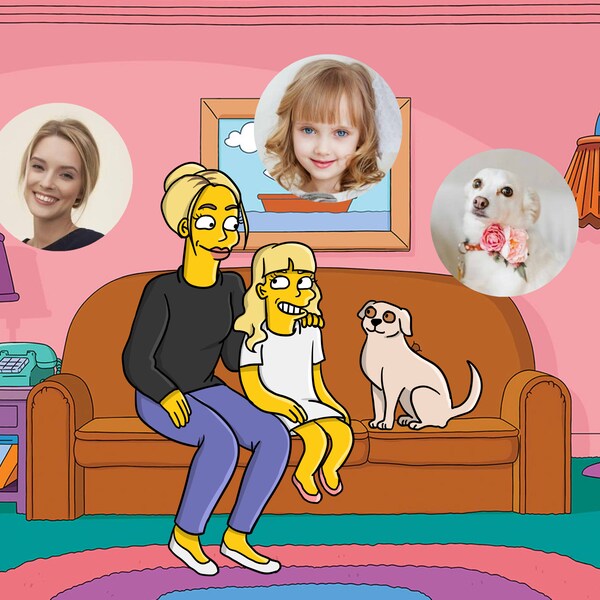 Simpsons Portrait - Etsy