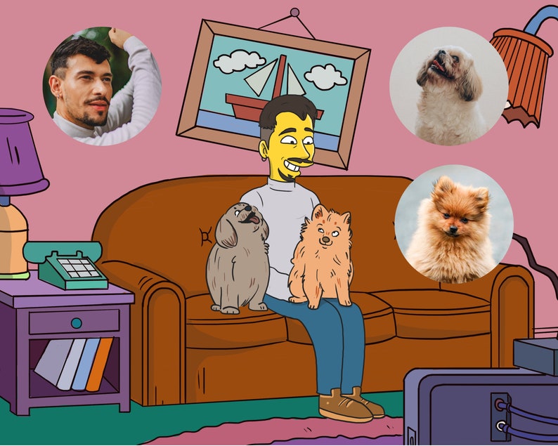 Simpsons Portrait Simpsons Family Portrait Custom Simpsons - Etsy