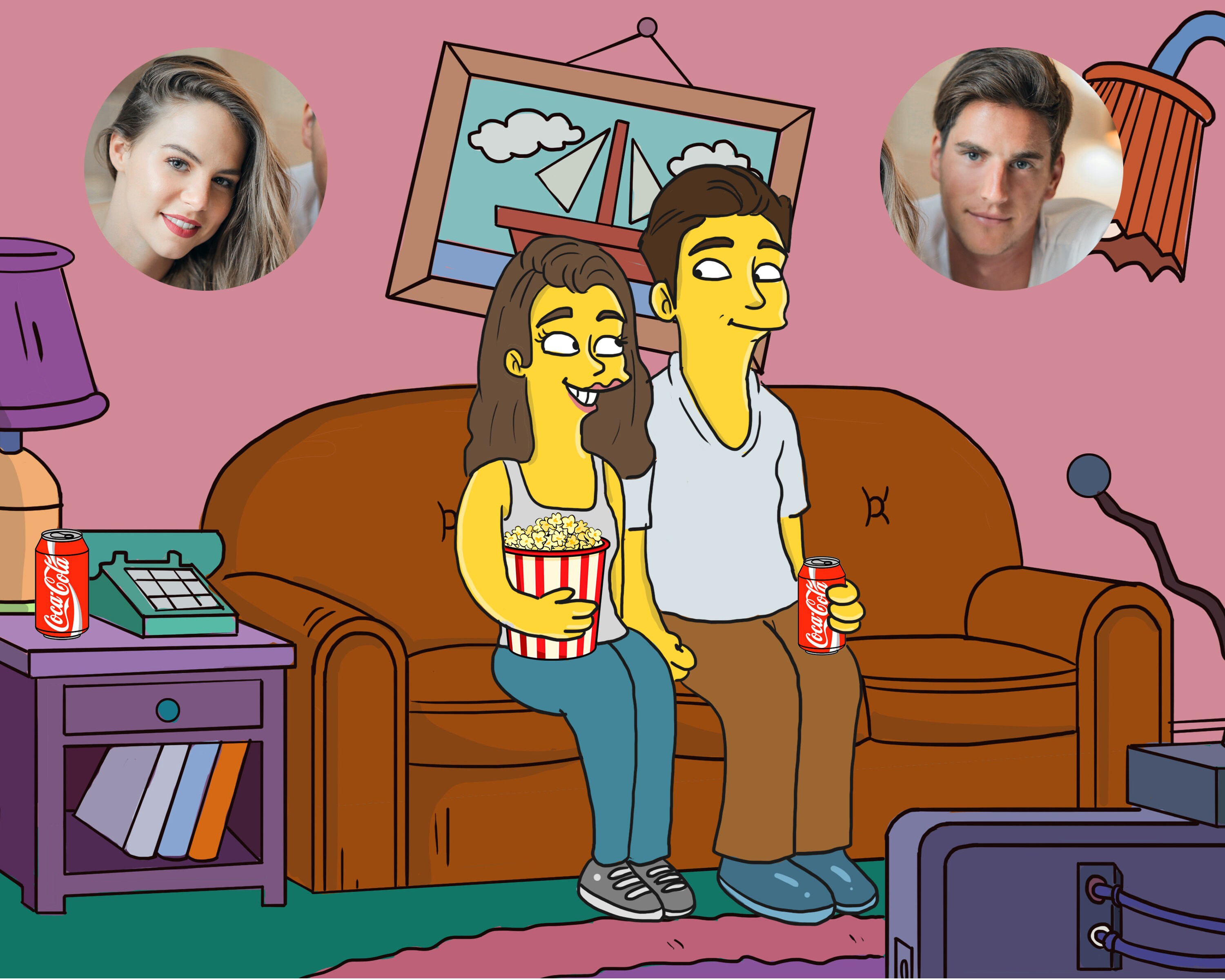 Simpsons Portrait Simpsons Family Portrait Custom Simpsons - Etsy