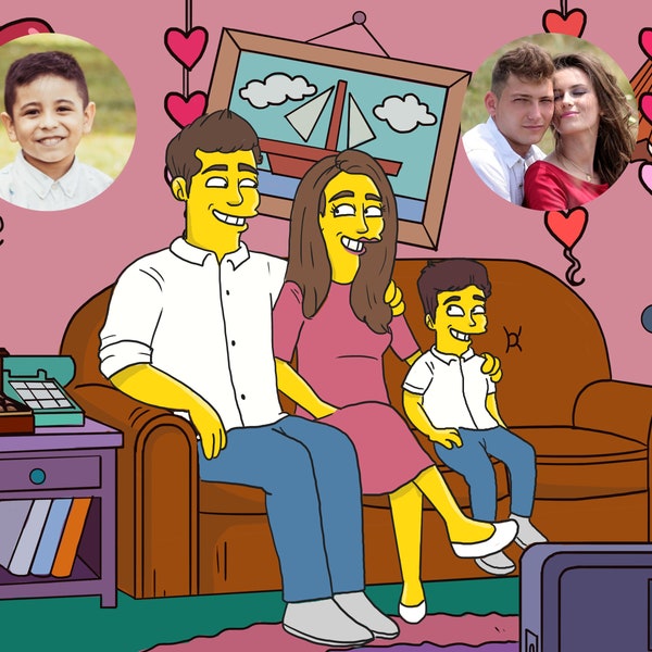 Simpsons Portrait - Etsy