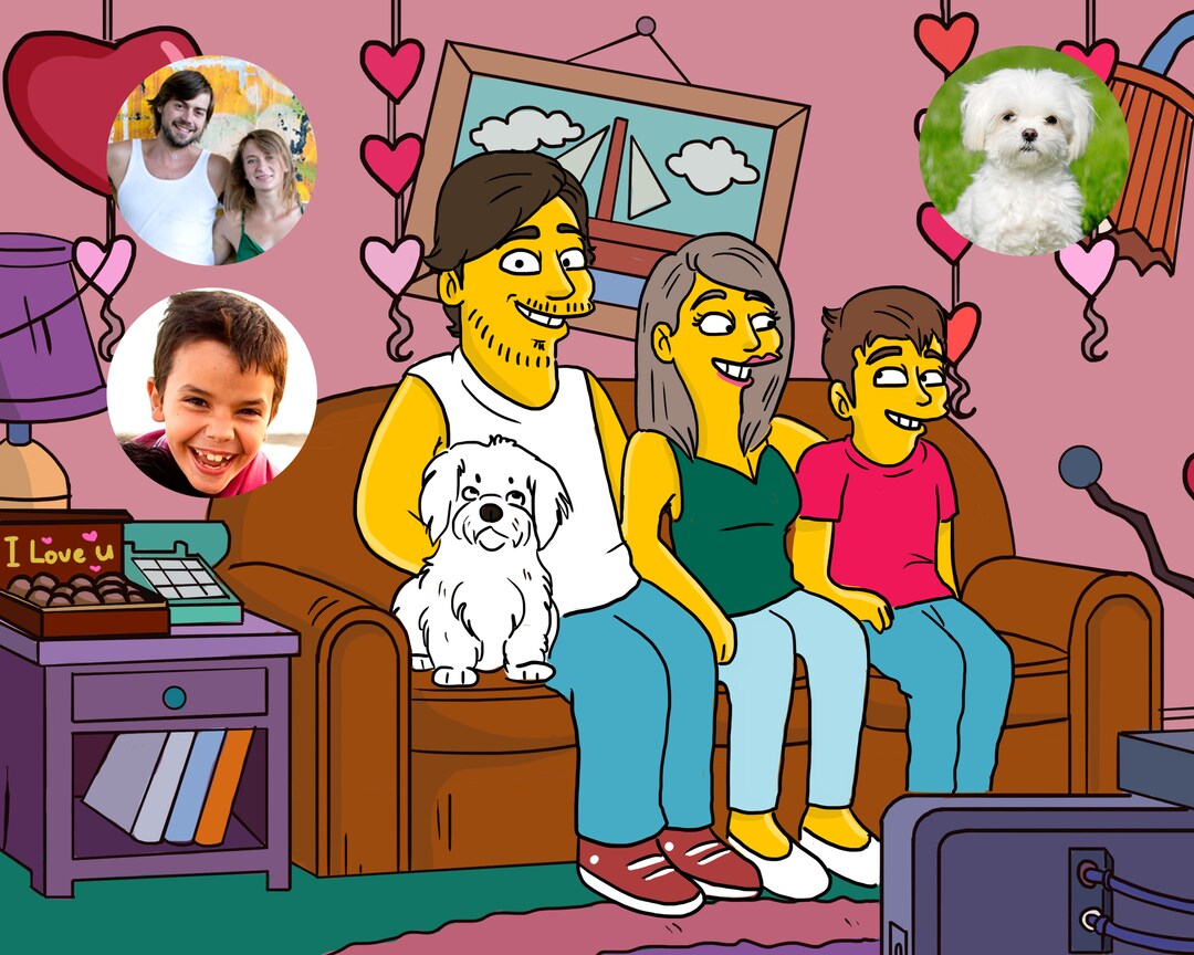 Family Portraits to Order, Custom Family Portrait, Personalized Couple ...