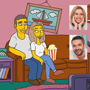 Simpson Family Portrait Digital, Simpsonize Me, Cartoon Me, Become a ...