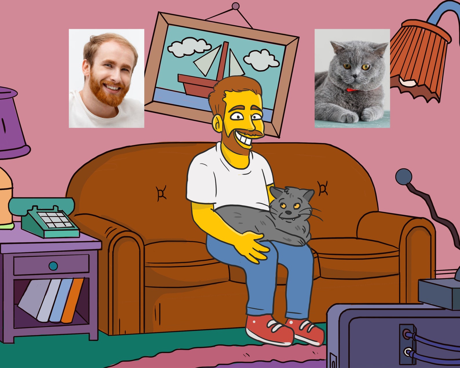 Simpson Family Portrait Digital Simpsonize Me Cartoon Me | Etsy