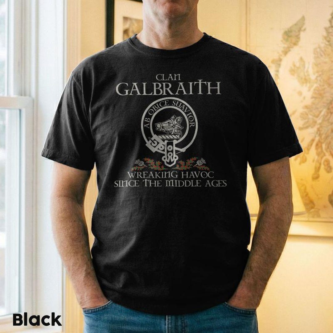 Clan Galbraith US Tartan Crest Premium Comfort Colors T Shirt ...