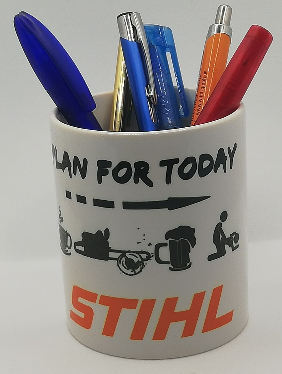 Photo Mug "plan for Today" - Men With Stihl - Etsy