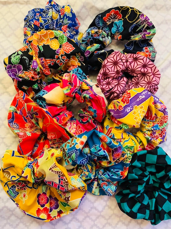 Handmade Okinawa Japan Bingata & Kimono Hairband / Scrunchies | Etsy