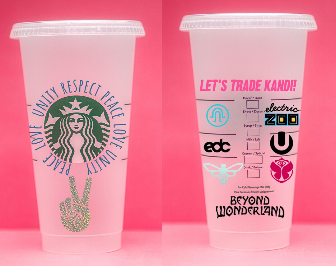 PLUR Rave Music Festival Electric Zoo Customized Starbucks Cup - Etsy