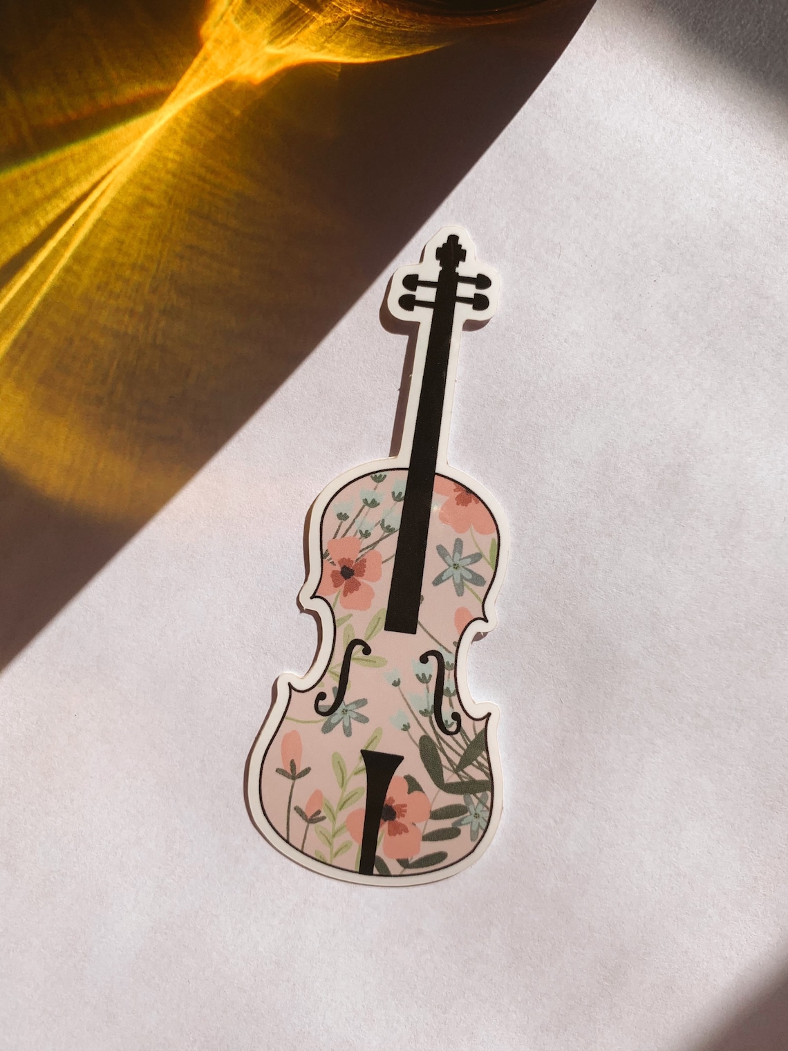 Cello Sticker Floral Cello Sticker Cute Cello Sticker Cello | Etsy