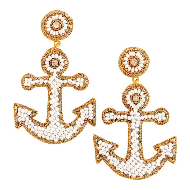 Anchor Earrings - Etsy