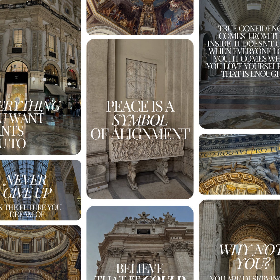 Inspiring Vision Board Set | Quotes and Photography | Printable Vision ...