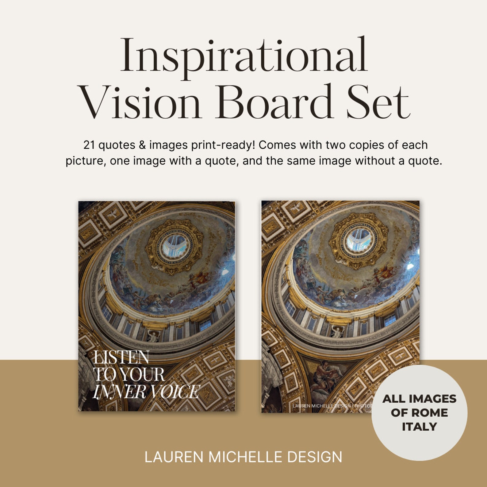 Inspiring Vision Board Set | Quotes and Photography | Printable Vision ...