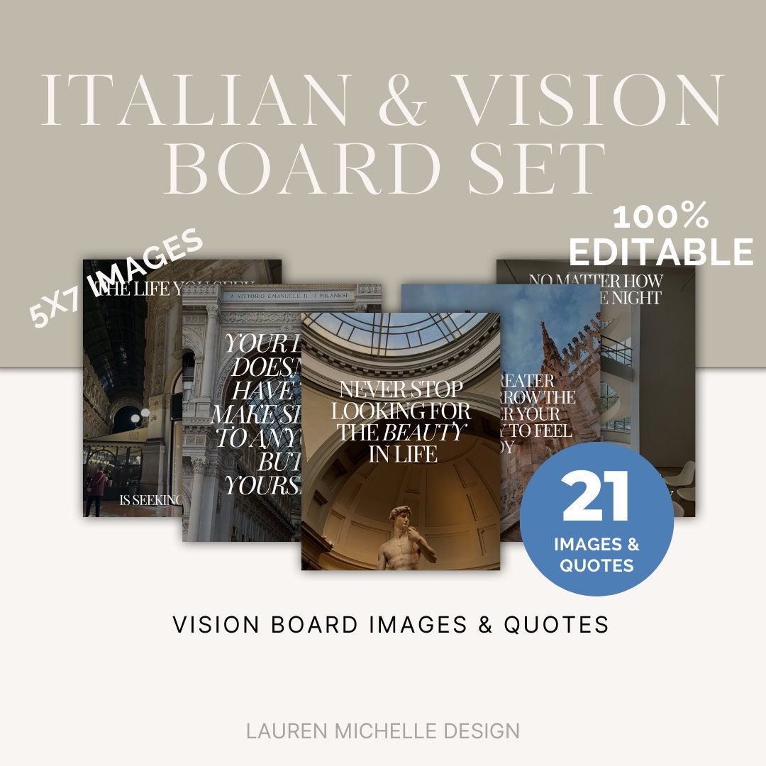 Travel to Italy Vision Board | Transform Your Life Vision Board | La ...
