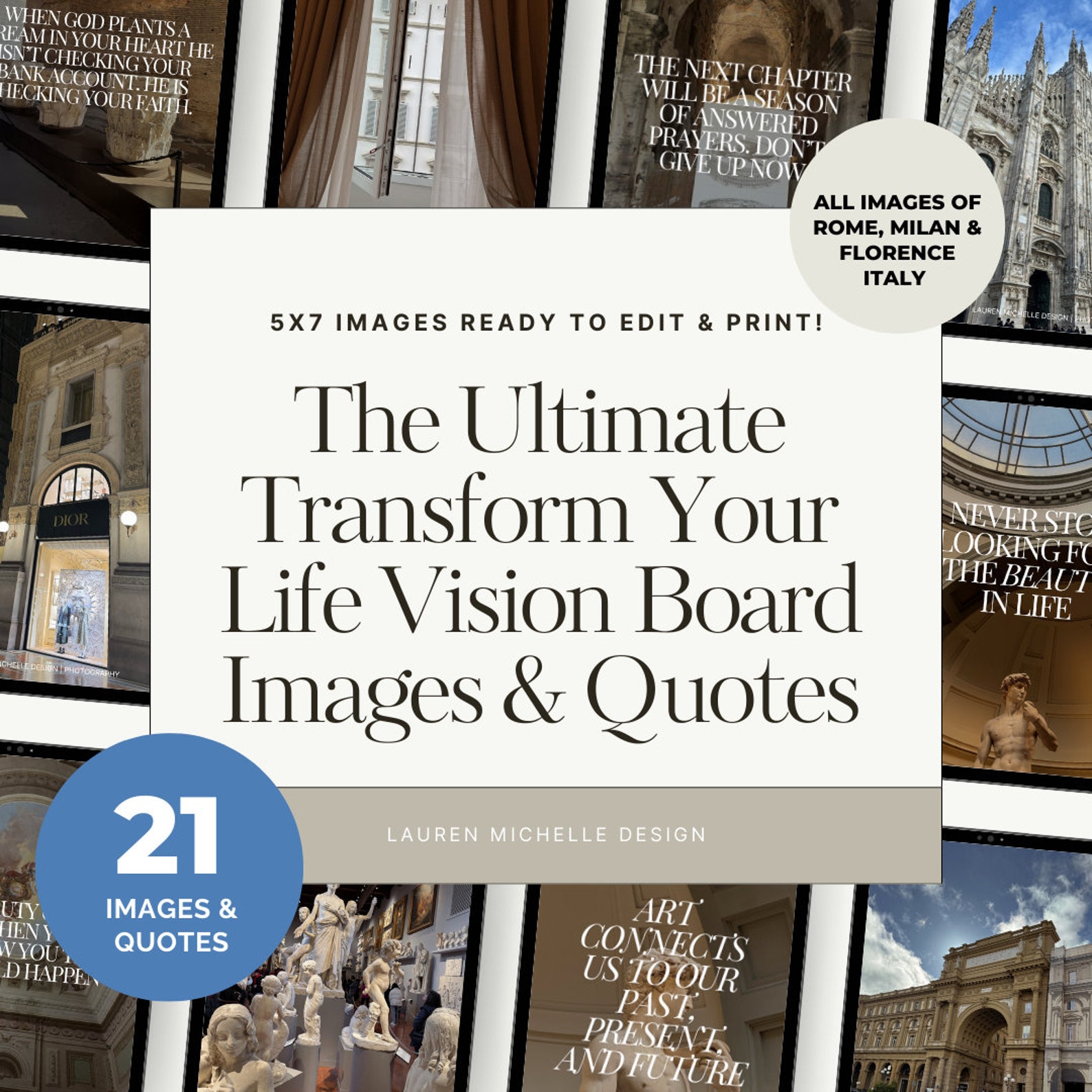 Travel to Italy Vision Board | Transform Your Life Vision Board | La ...