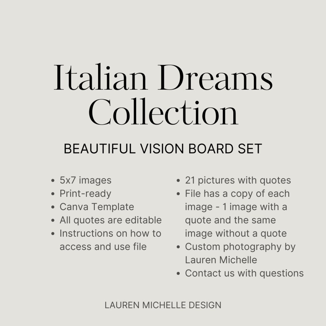 Inspiring Vision Board Set Quotes and Photography Printable Vision ...