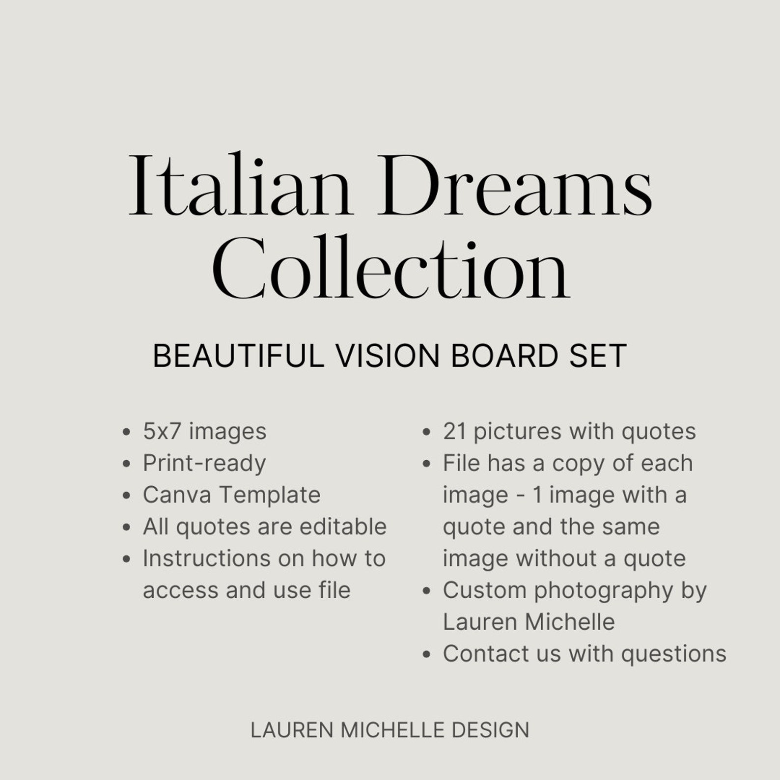 Inspiring Vision Board Set Quotes and Photography Printable Vision ...