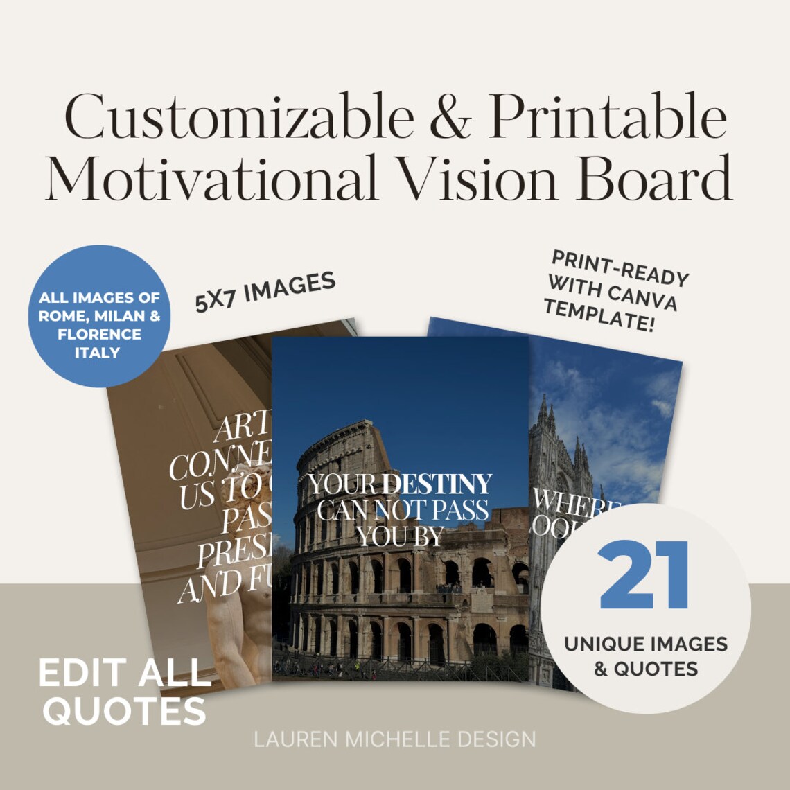 Travel to Italy Vision Board Transform Your Life Vision Board La Dolce ...
