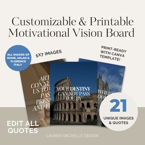 Travel to Italy Vision Board | Transform Your Life Vision Board | La ...