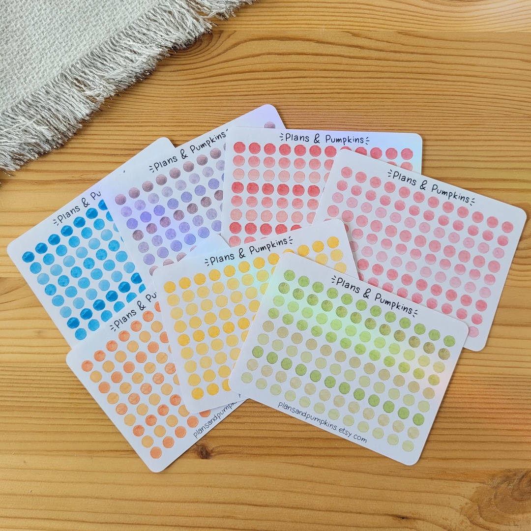 Mini Dots Stickersheet Planner Stickers, Bullet Journal, Scrapbook ...