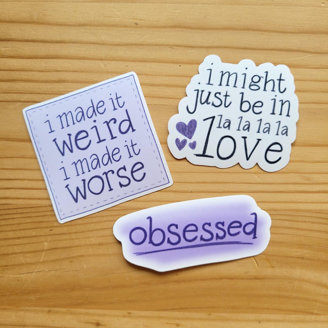 Olivia Rodrigo Vinyl Sticker Set Music Inspired Stickers, Lyrics, GUTS ...