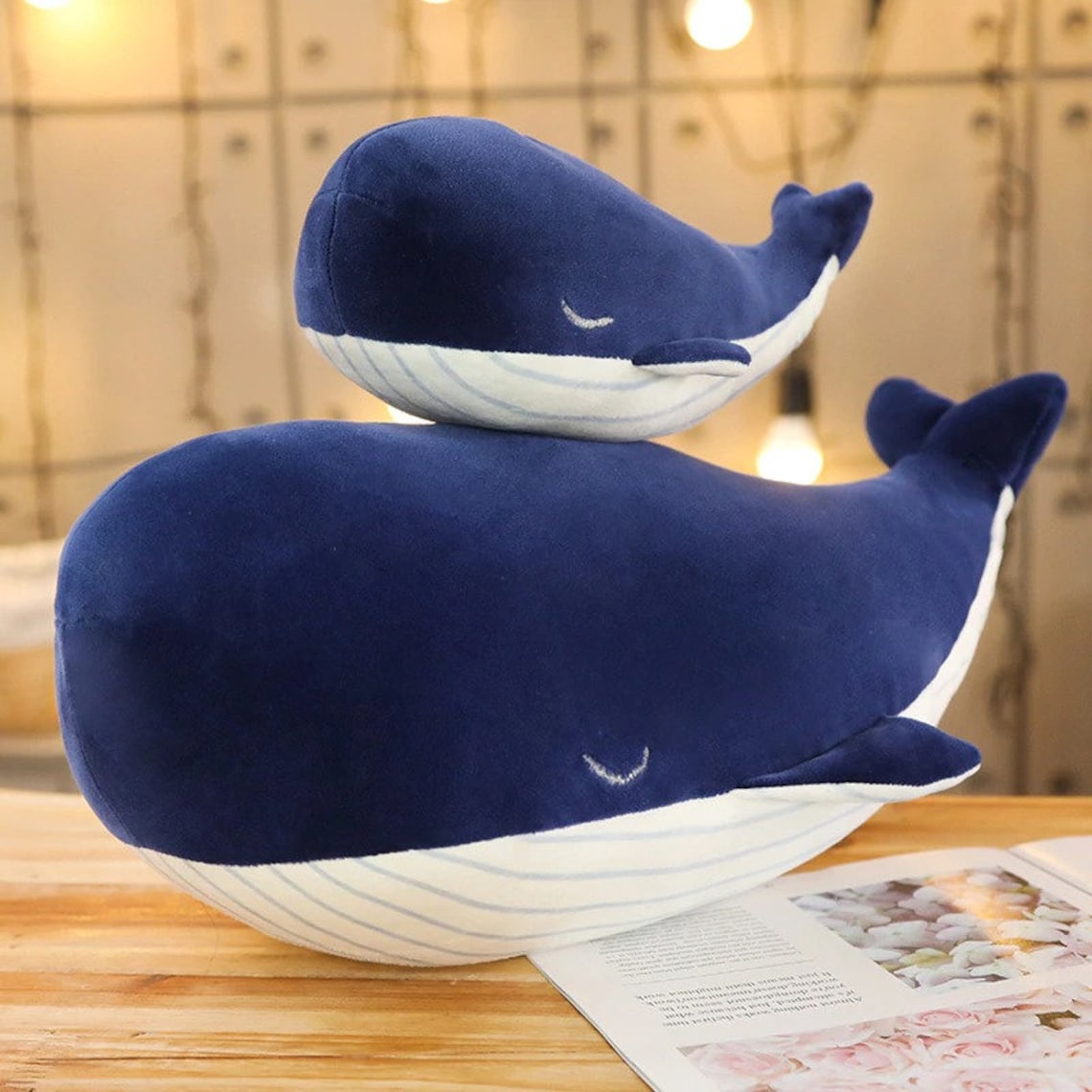 Whale Super Soft Plush Toy Sea Animal Big Blue Whale Soft Toy | Etsy