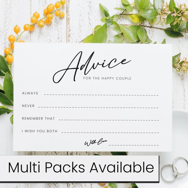 Wedding Advice Cards - Etsy